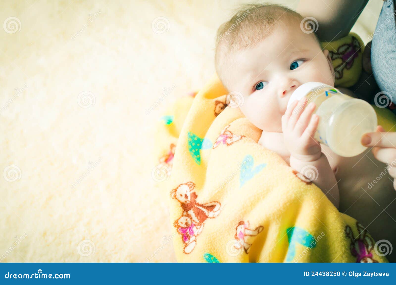 Baby drinking stock photo. Image of drink, infant, breakfast - 24438250