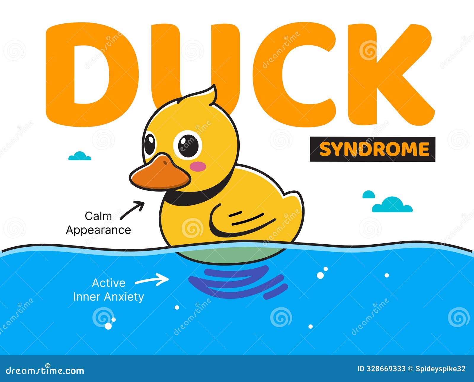 The Baby Duck Syndrome. Isolated Vector Illustration Stock Illustration ...