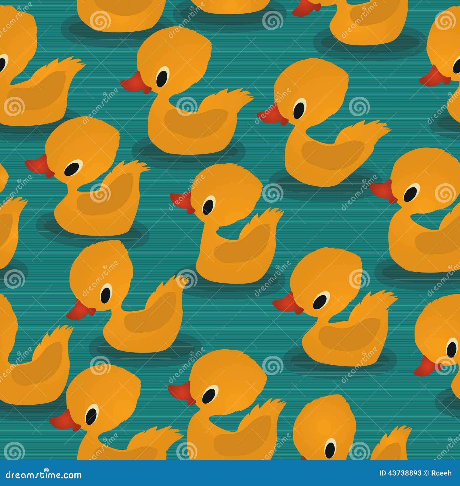 Baby ducks pattern stock vector. Illustration of baby - 43738893