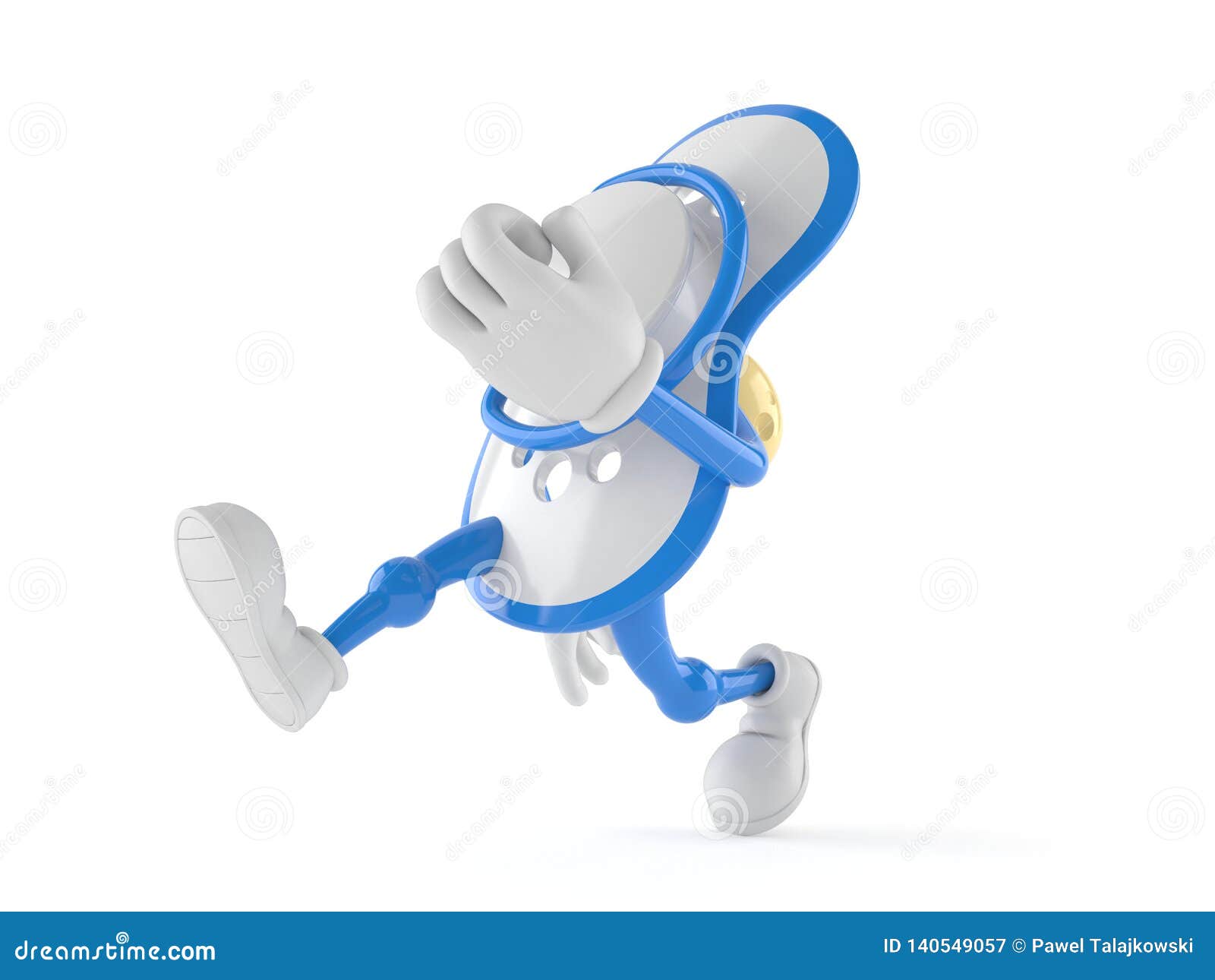 Baby Dummy Character Running Stock Illustration - Illustration of ...