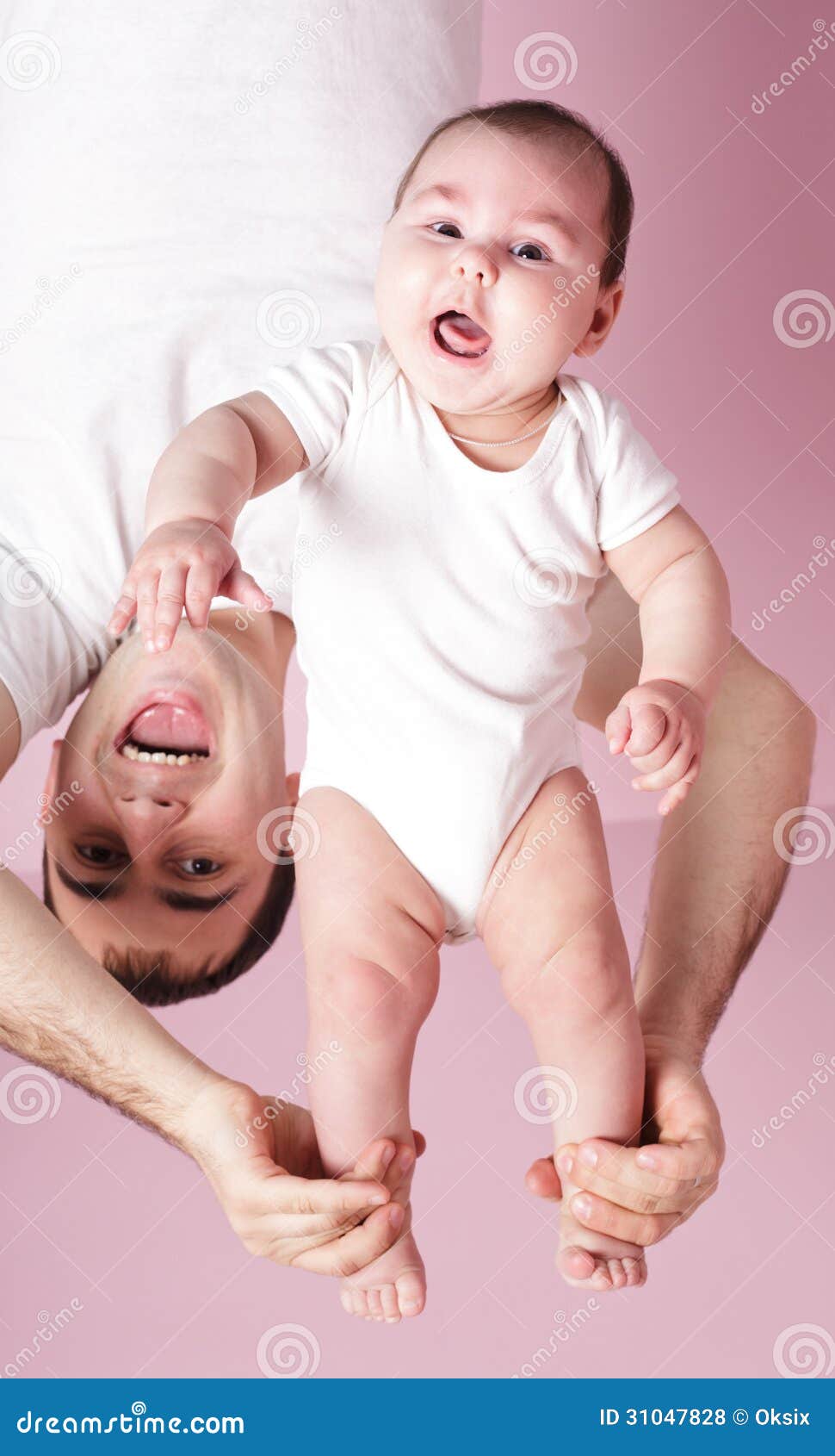 Baby dynamic gymnastics stock photo. Image of fatherhood - 31047828