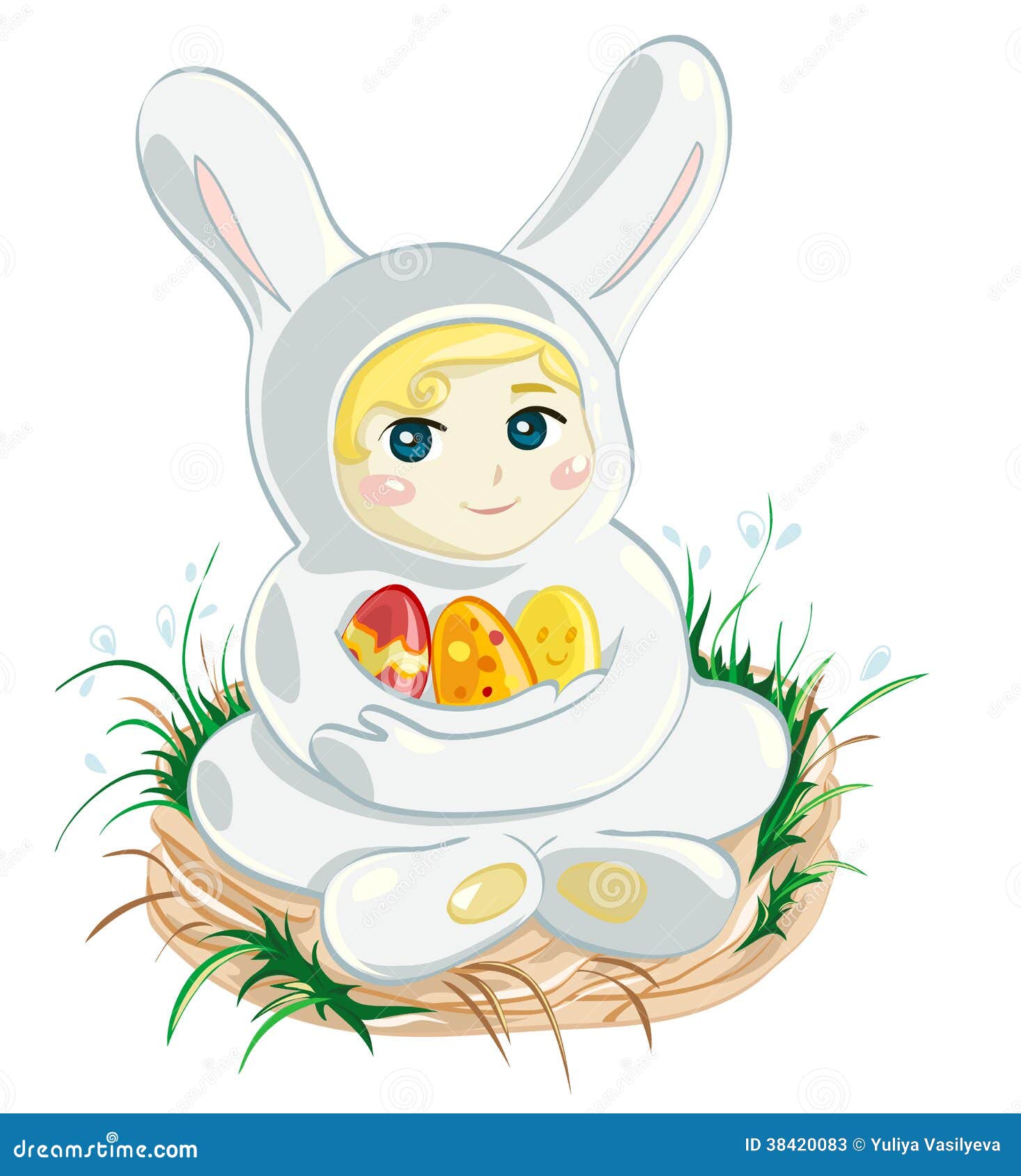 Baby Easter Bunny stock vector. Illustration of children - 38420083