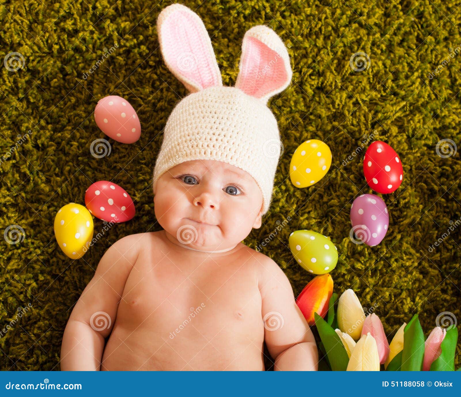 Baby Easter bunny stock photo. Image of masquerade, newborn - 51188058