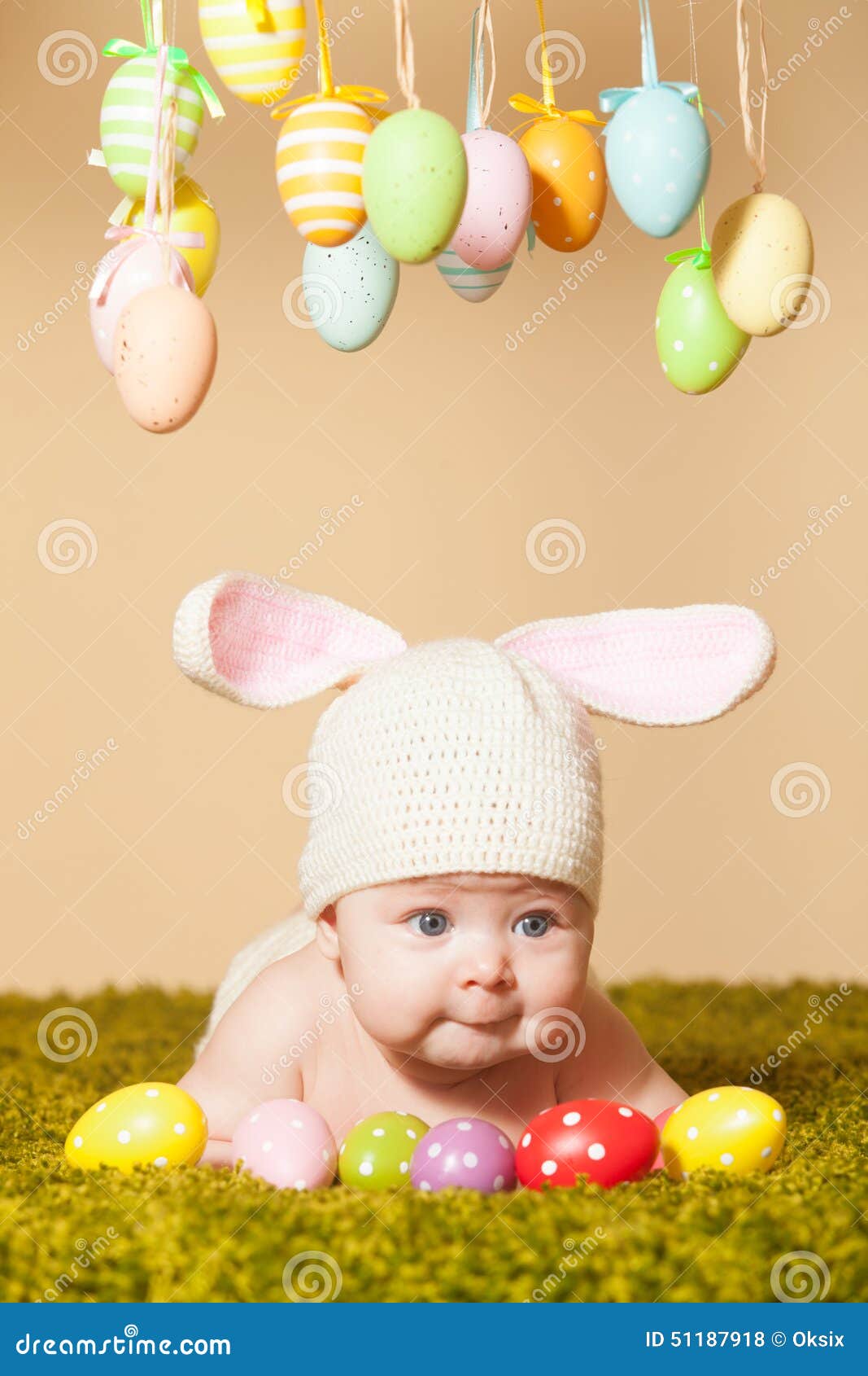 Baby Easter bunny stock photo. Image of celebration, background - 51187918