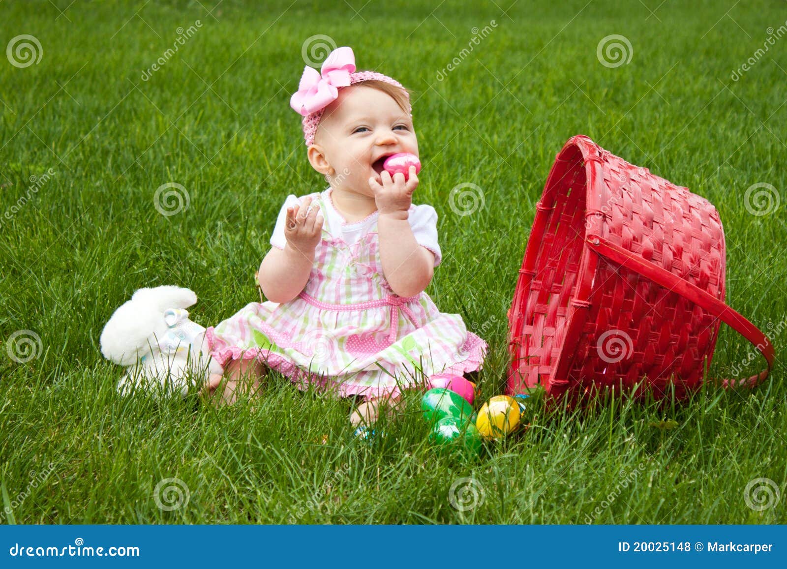 Baby Easter Eat Egg stock photo. Image of green, adorable - 20025148