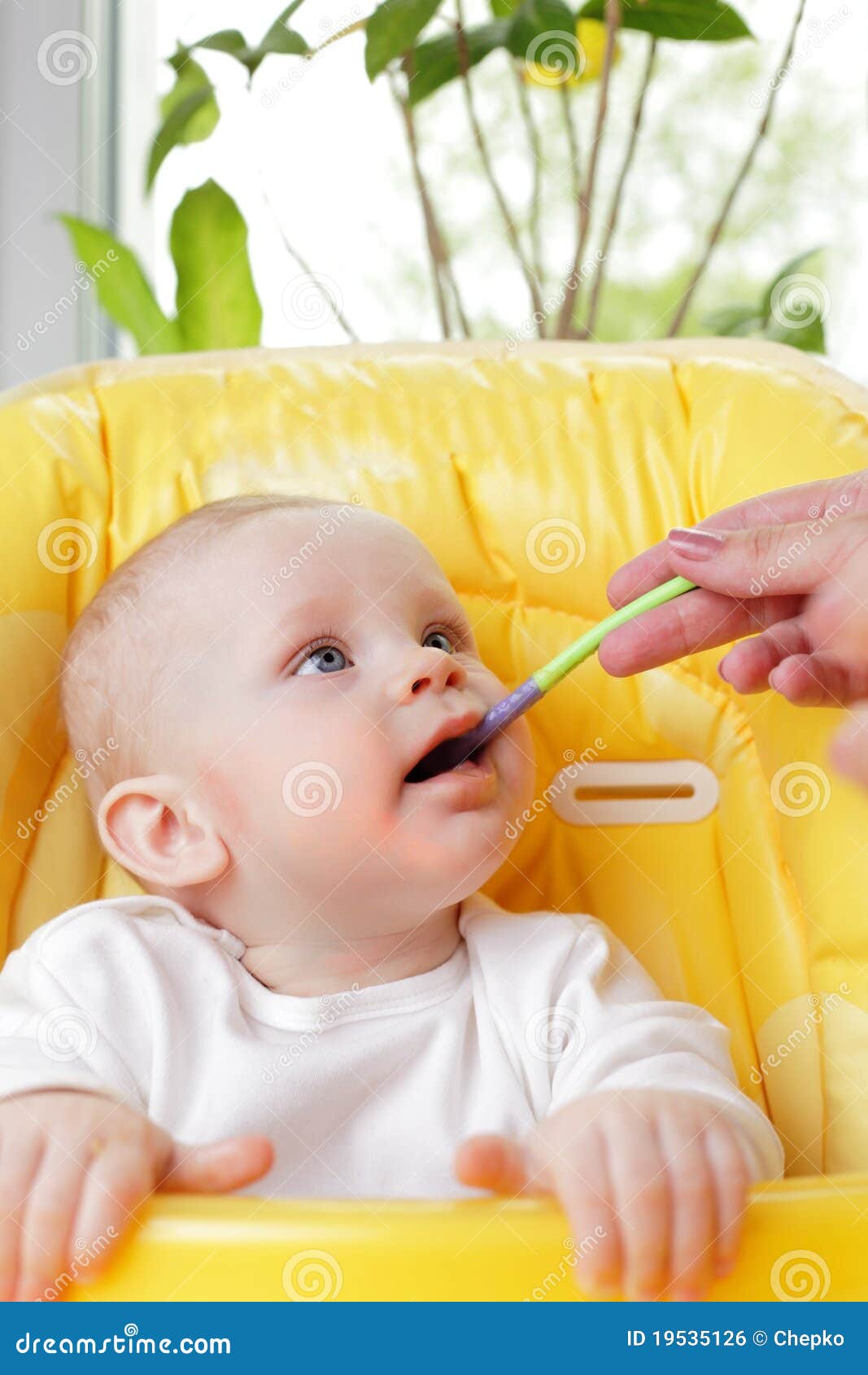 Baby eat stock photo. Image of portrait, childhood, months - 19535126