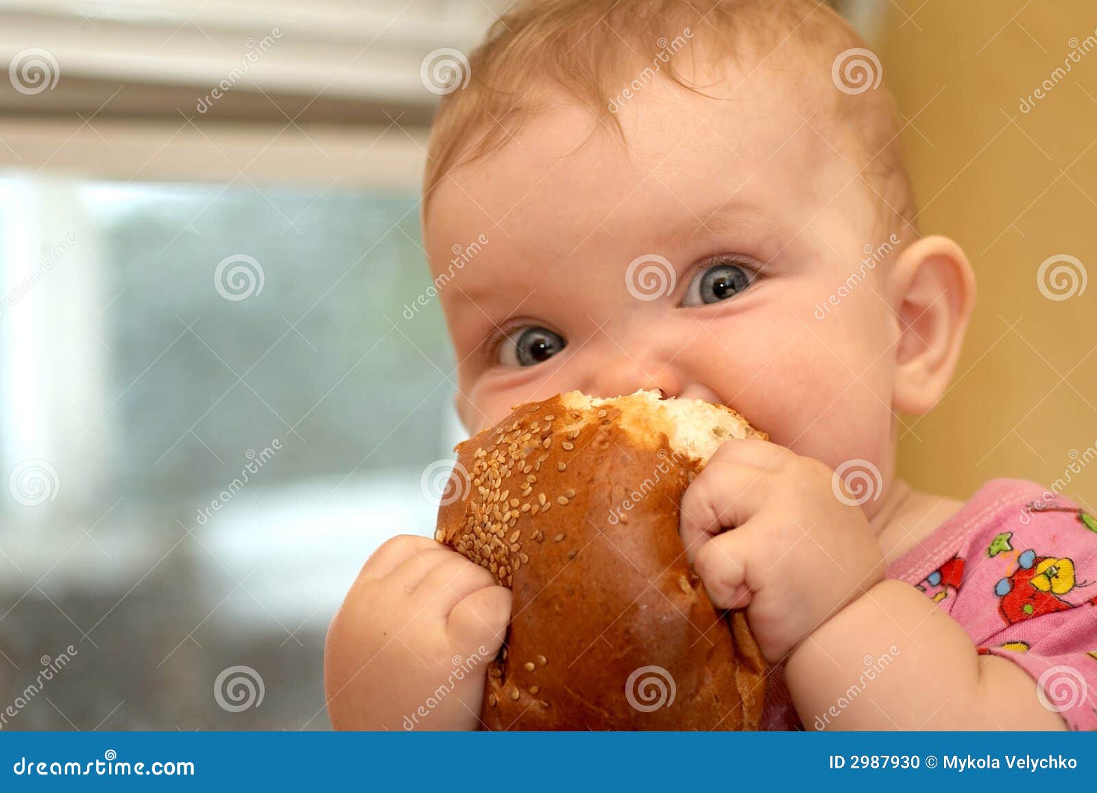 Baby eat stock photo. Image of people, food, bread, diet - 2987930