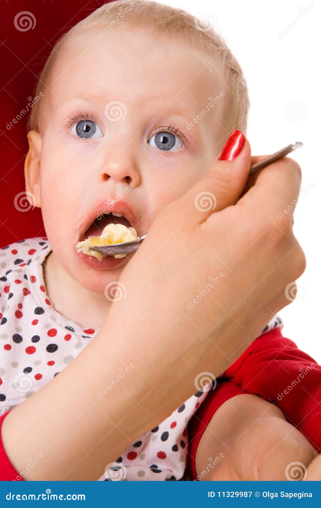 Baby eating stock image. Image of hungry, cheerful, daughter - 11329987