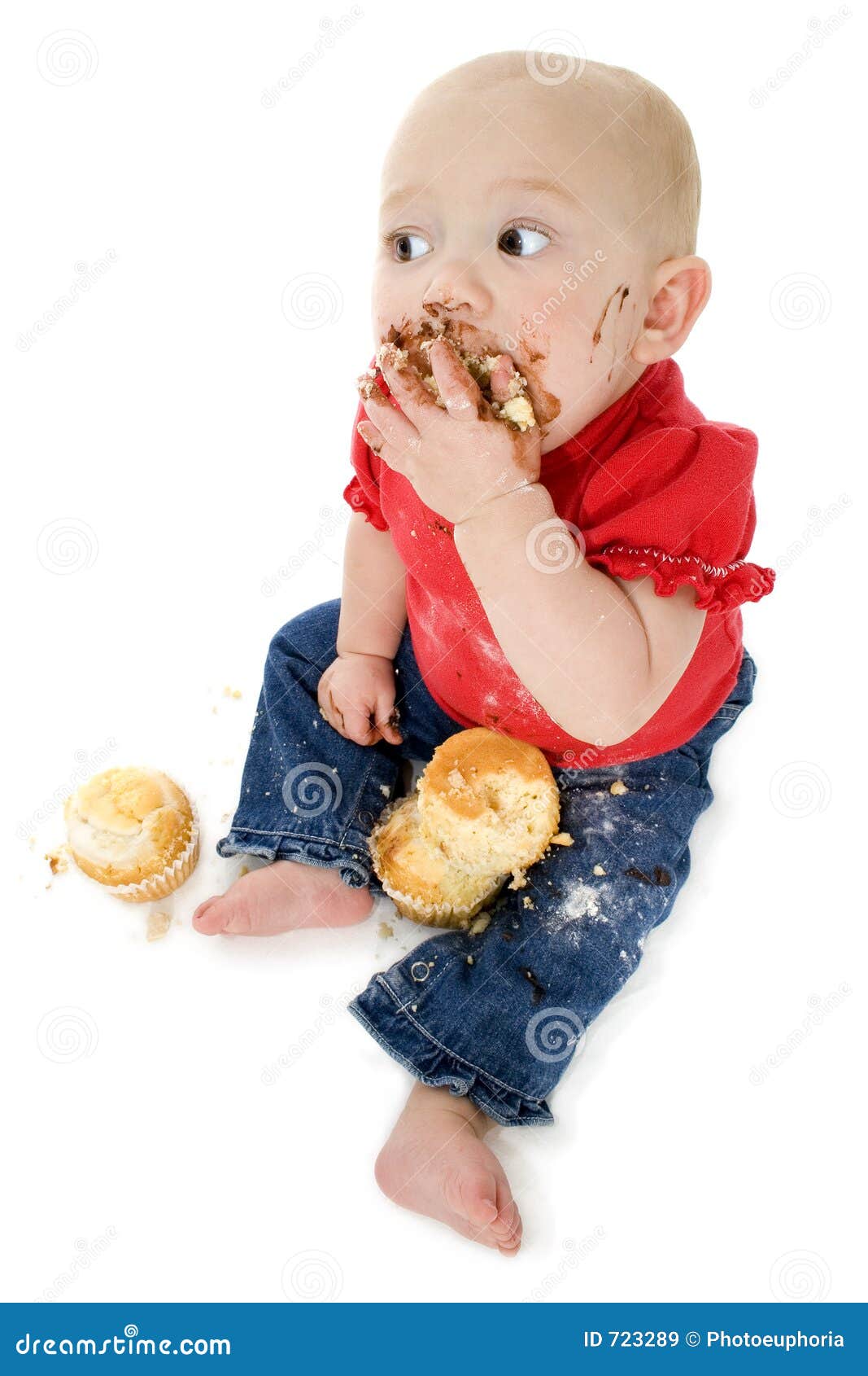 Baby Eating Cake stock image. Image of sweets, casual, meal - 723289