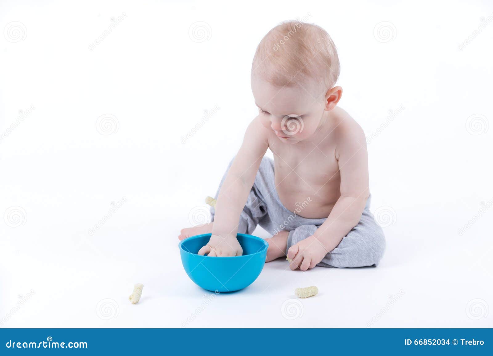 Baby eating the crisps stock photo. Image of child, crunches - 66852034