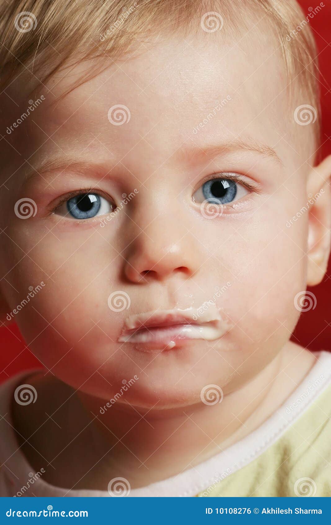Baby Eating Food on the Face Stock Photo - Image of face, eyes: 10108276
