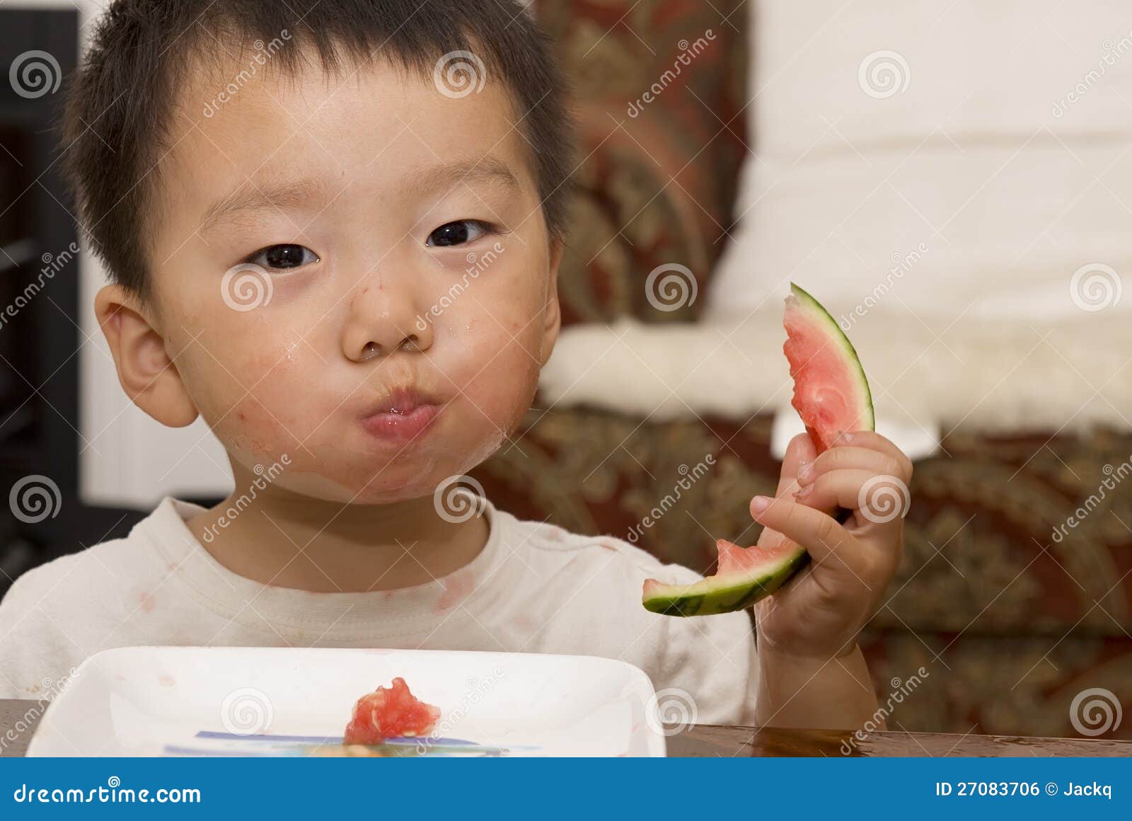 Baby eating watermelon stock photo. Image of childhood - 27083706