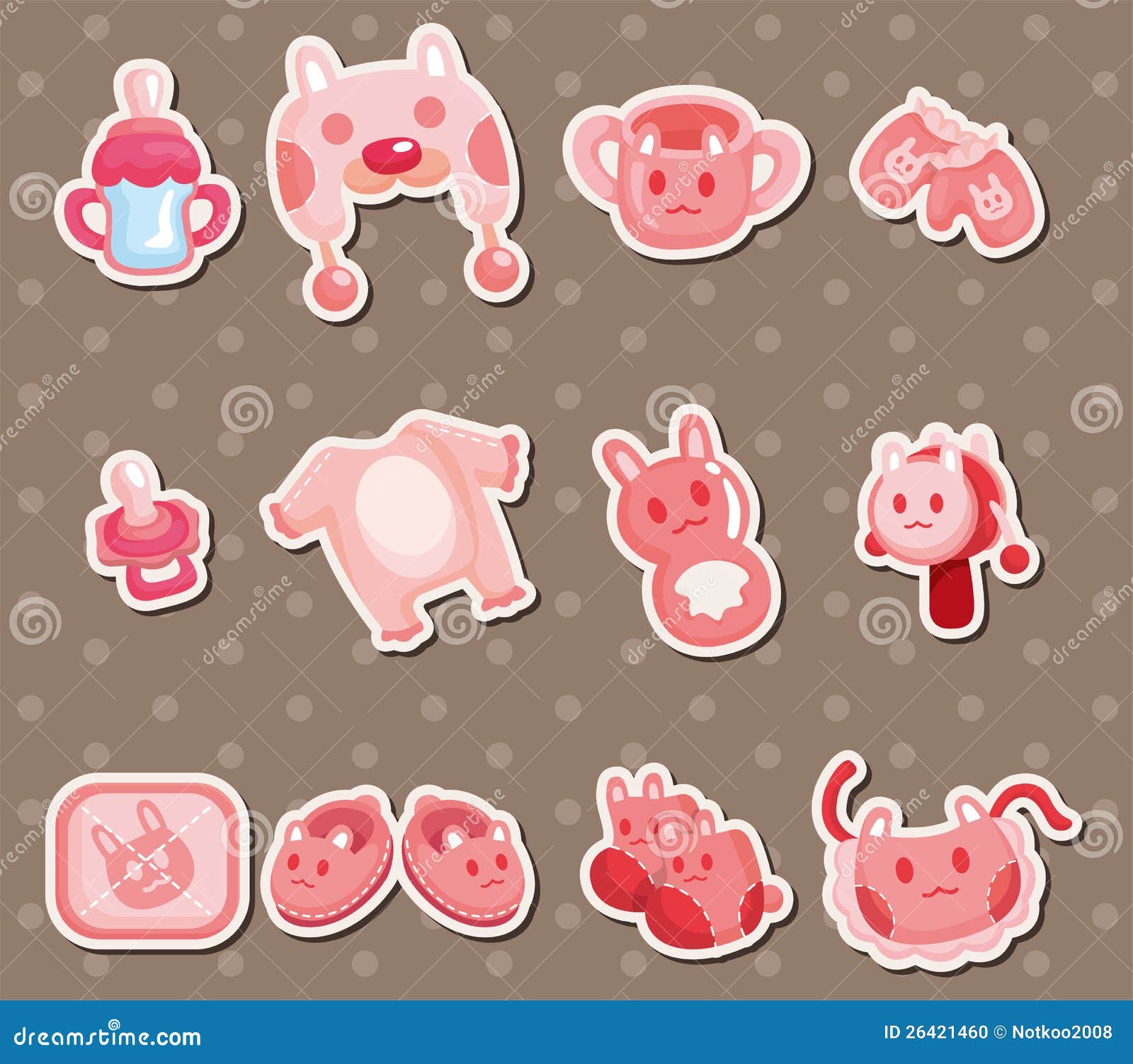 Baby element stickers stock vector. Illustration of adorable - 26421460