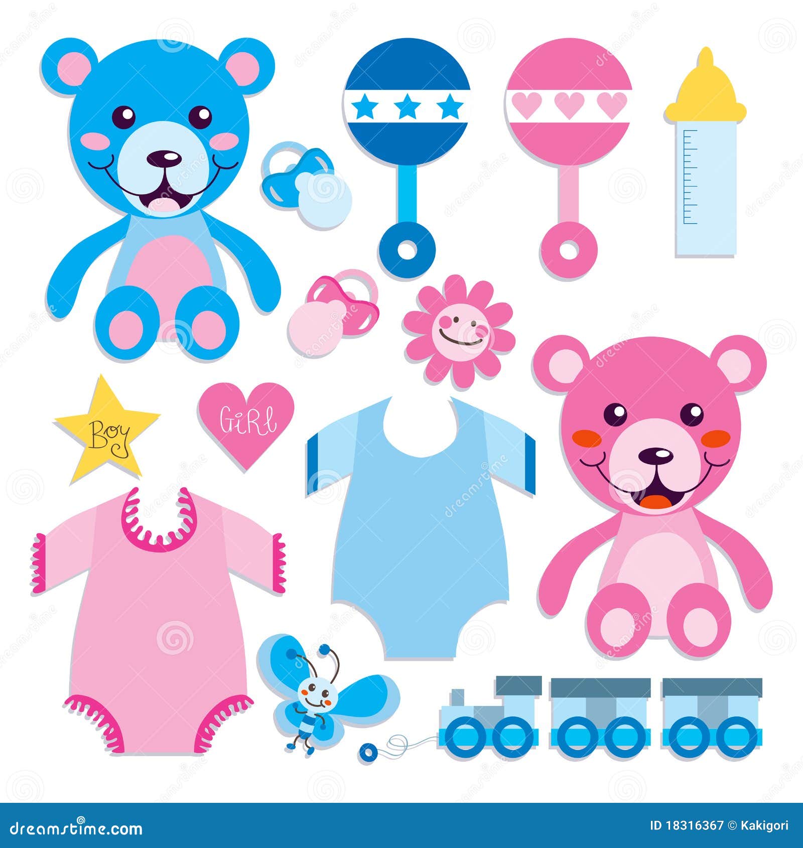 Baby Elements Collection stock vector. Illustration of childhood - 18316367