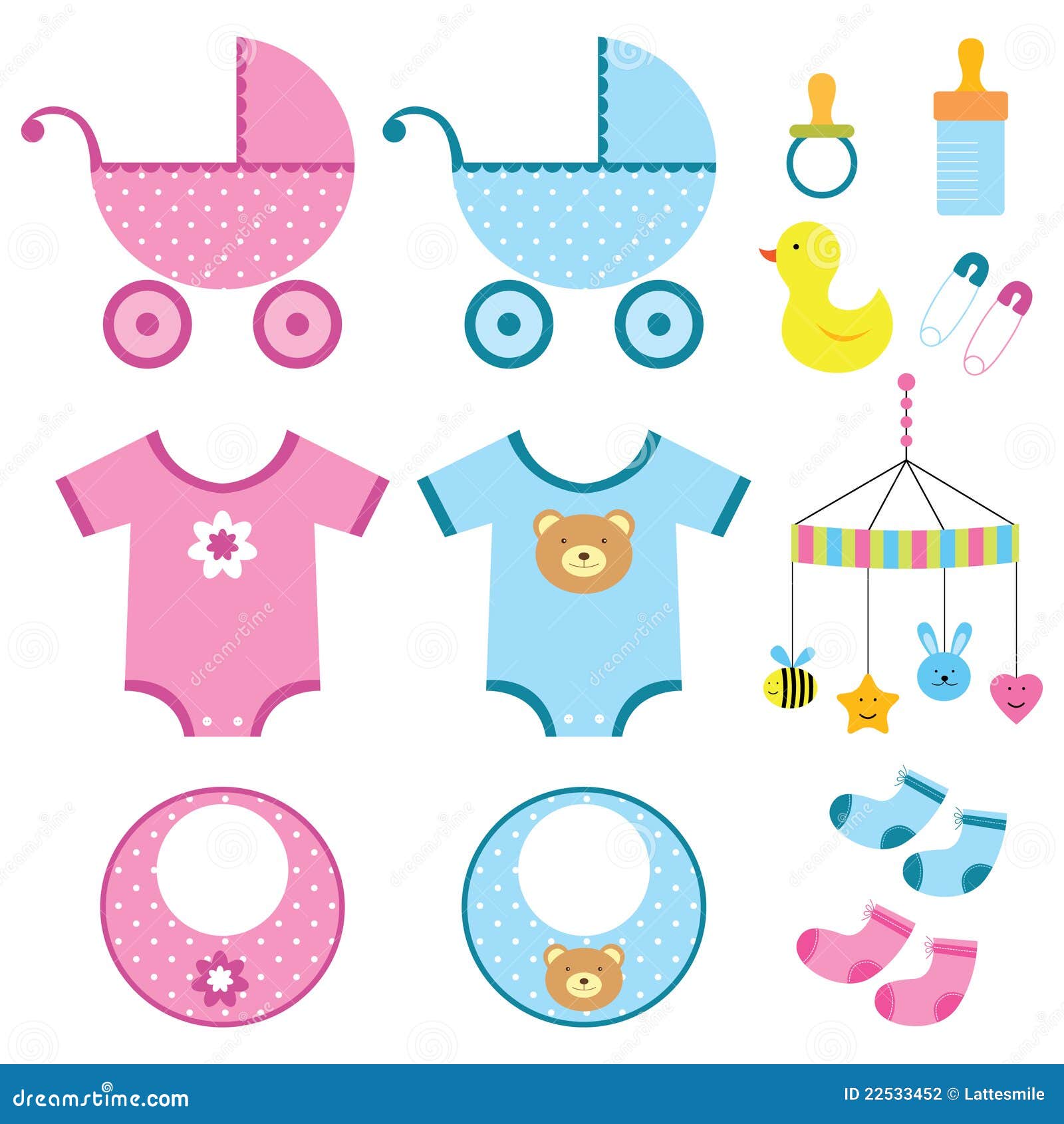 Baby elements set stock vector. Illustration of arrival - 22533452
