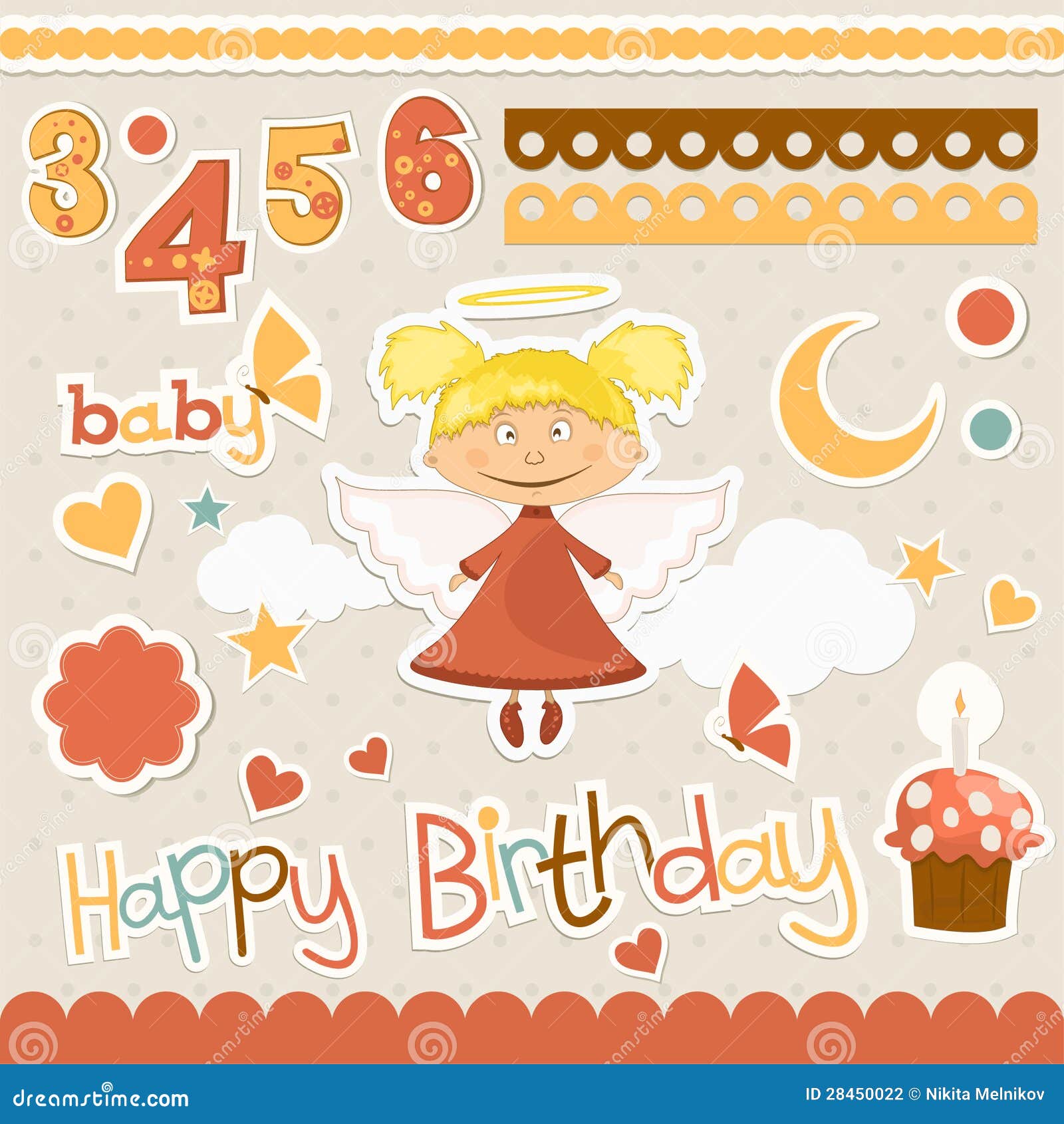 Baby elements set stock vector. Illustration of book - 28450022