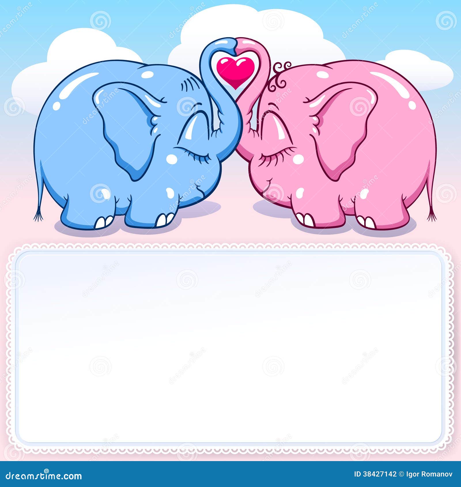 Elephant Love Clipart