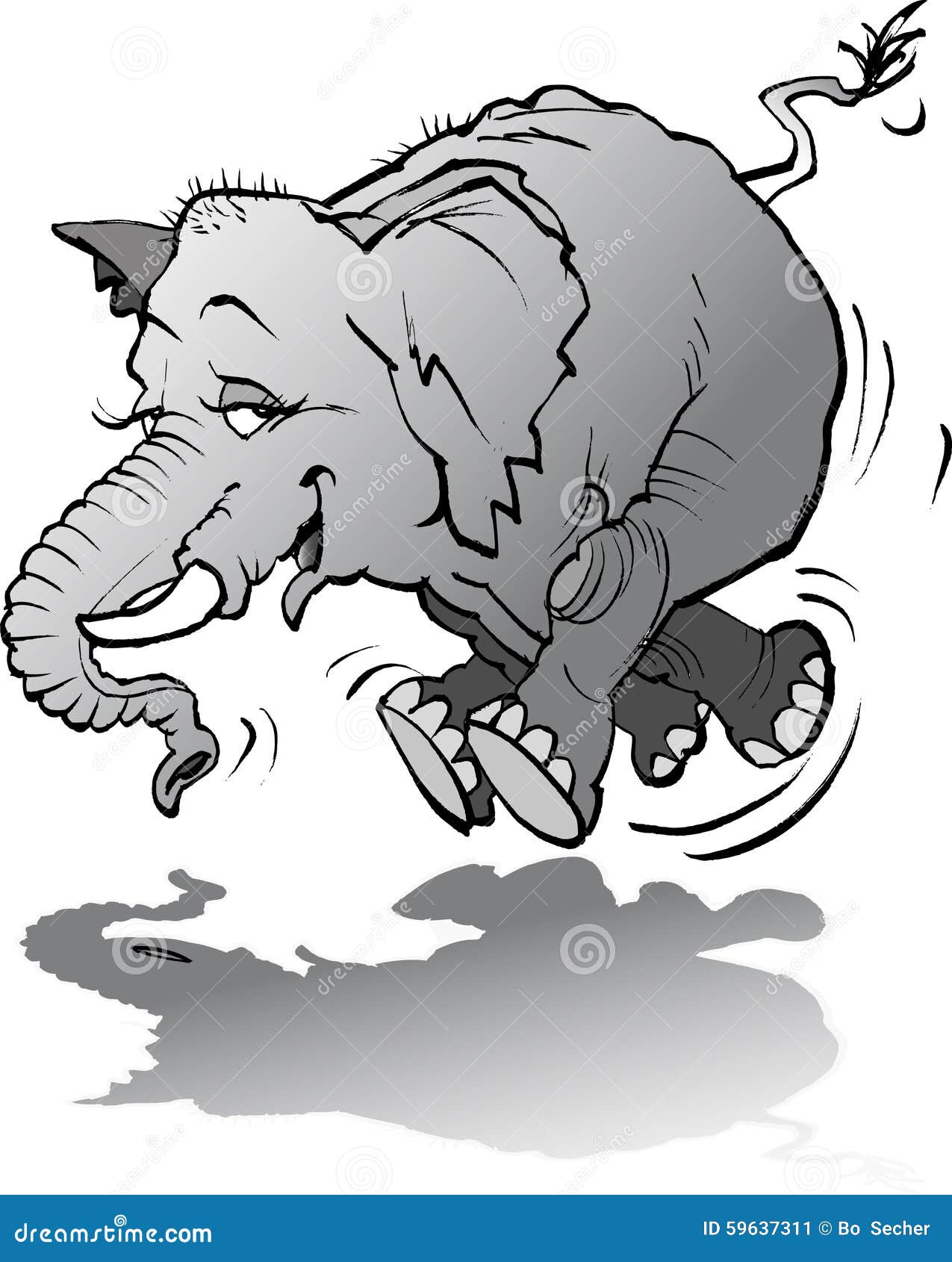 Baby Elephant Playing Shadow Stock Illustrations – 3 Baby Elephant ...