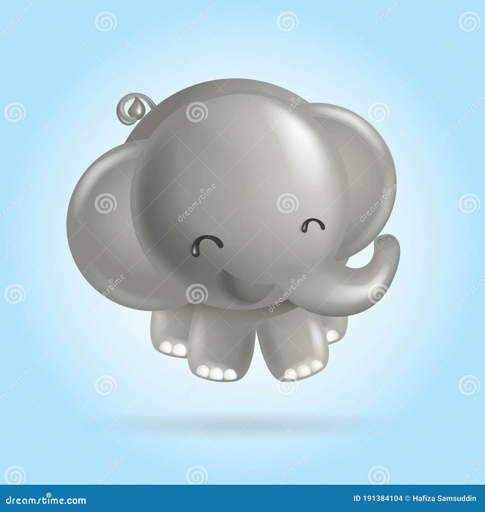 Baby Elephant. Vector Illustration Decorative Design Stock Vector ...