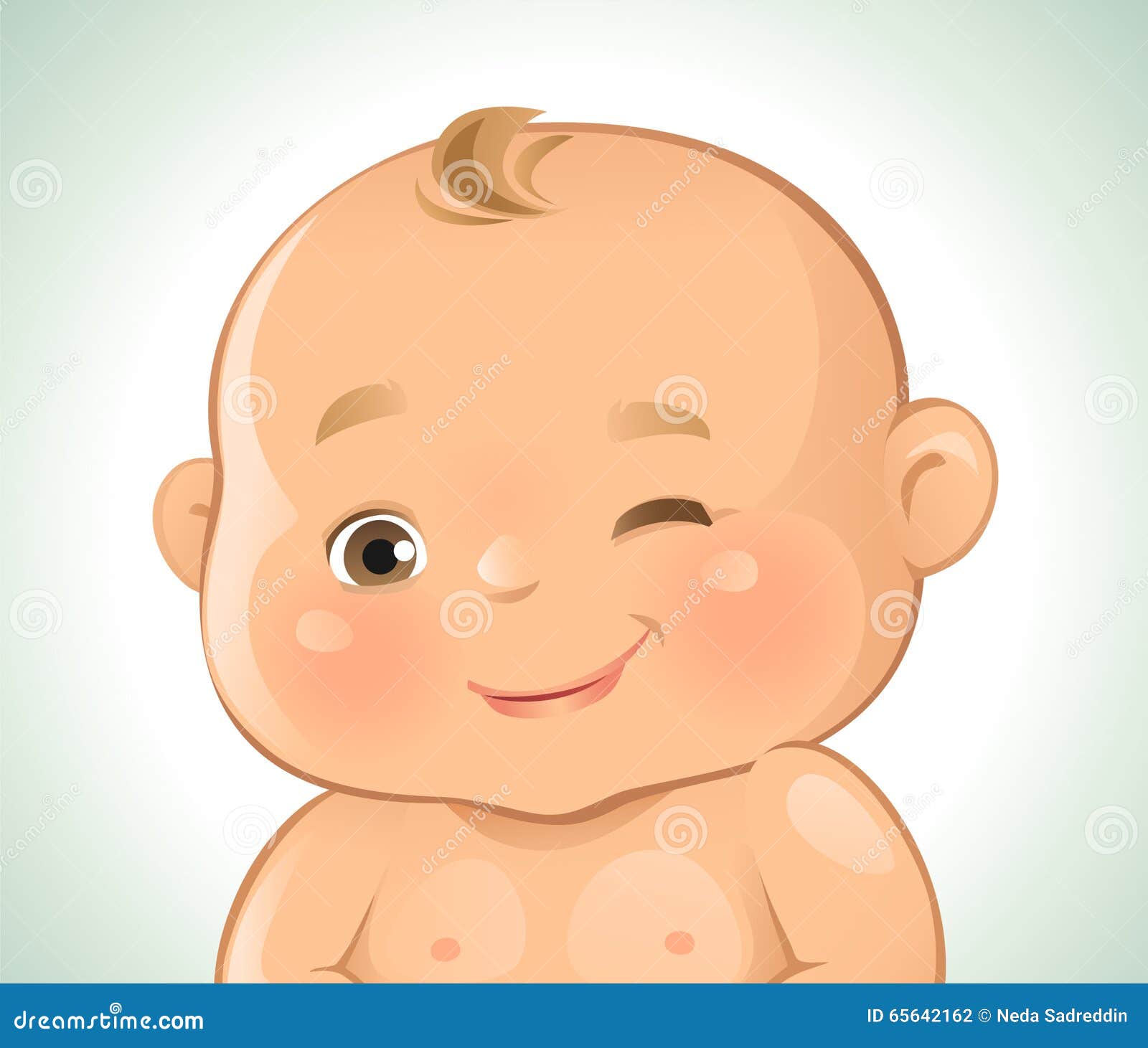 Baby Emotions- Winking stock vector. Illustration of happy - 65642162