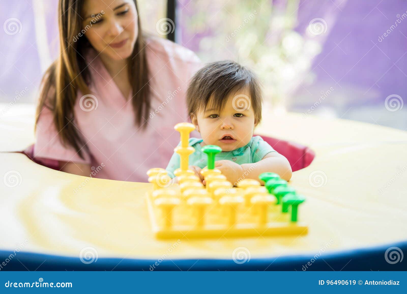 Baby Exploring and Playing at School Stock Image - Image of health ...