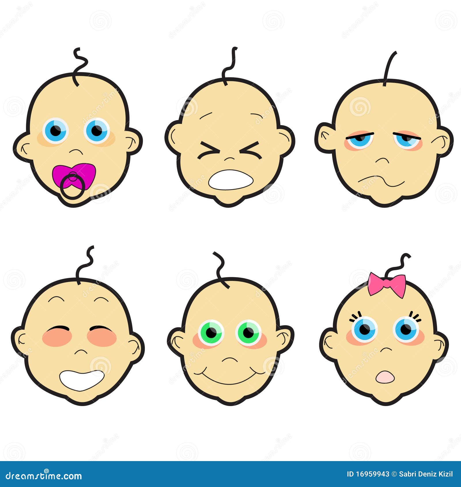 Baby face stock vector. Illustration of birthday, boys - 16959943