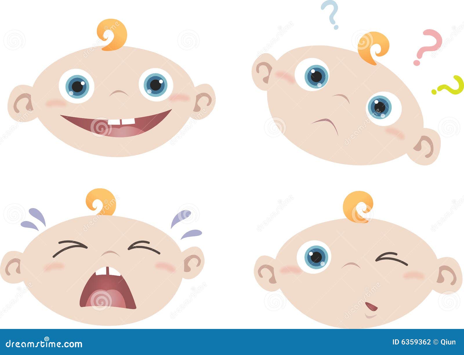 Baby Face Silhouette In Contrast Backlight. Vector Illustration ...