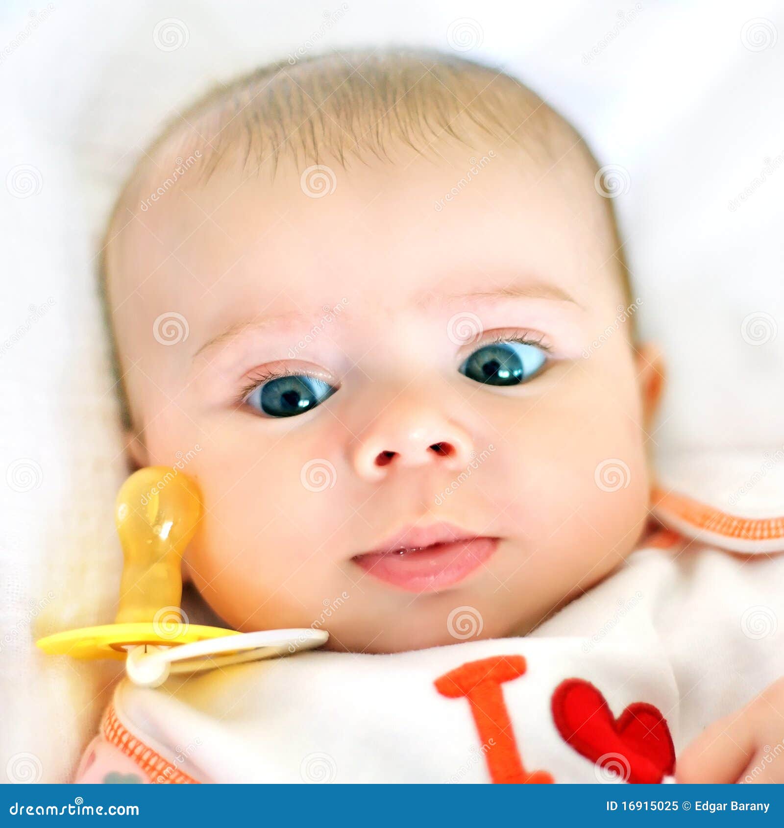 Baby face and pacifier stock image. Image of babe, beauty - 16915025
