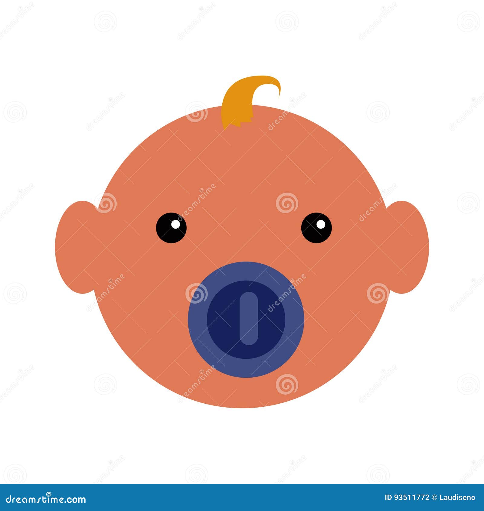 Baby face stock vector. Illustration of vector, design - 93511772