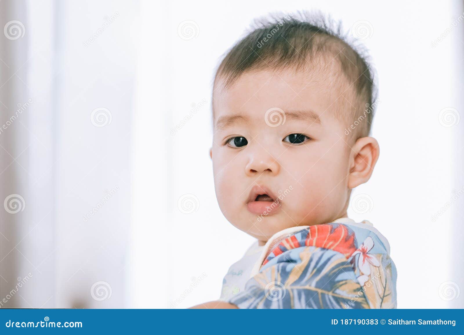 Baby face is playing fun. stock image. Image of happy - 187190383