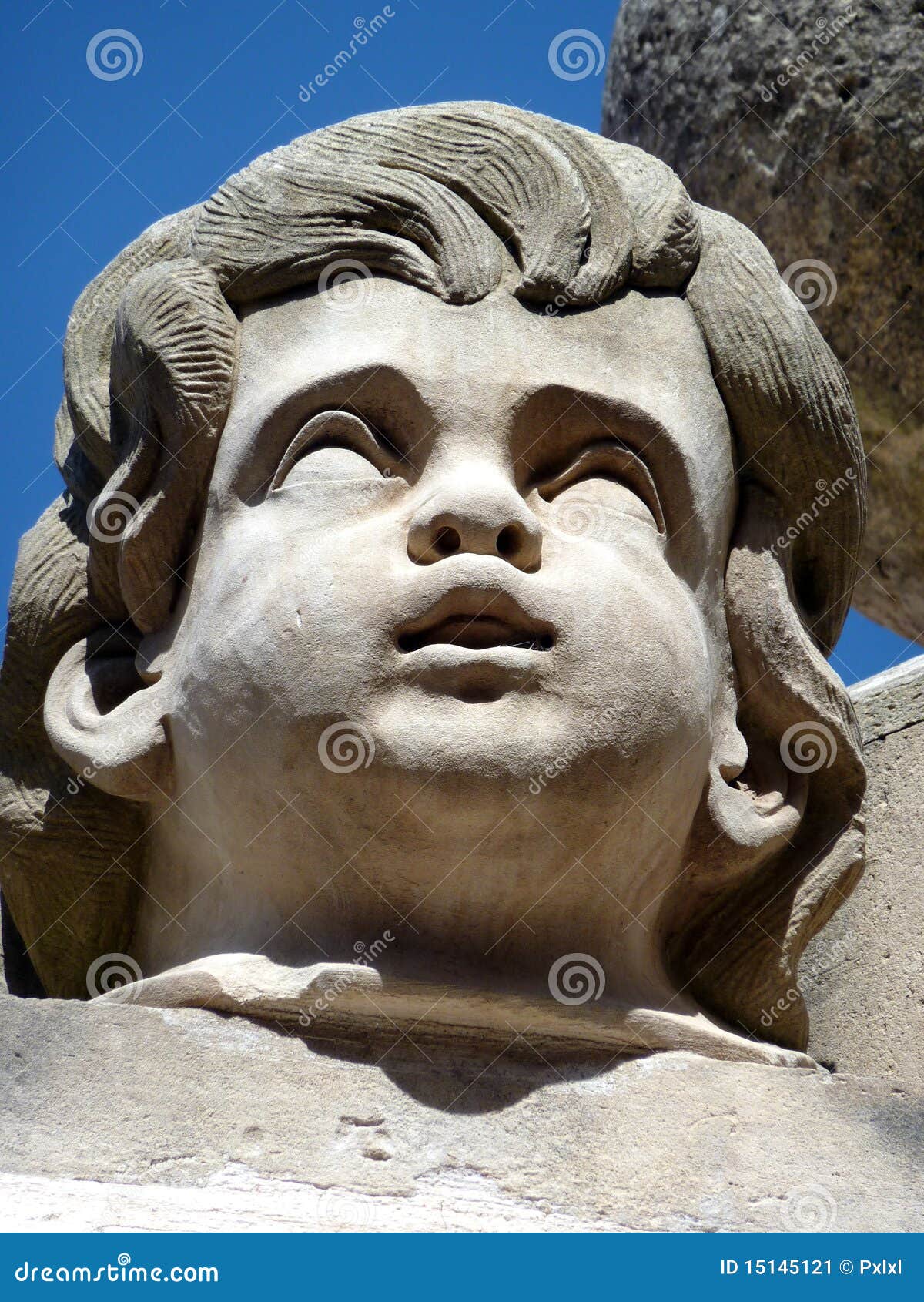 Baby face sculpture stock image. Image of child, baby - 15145121