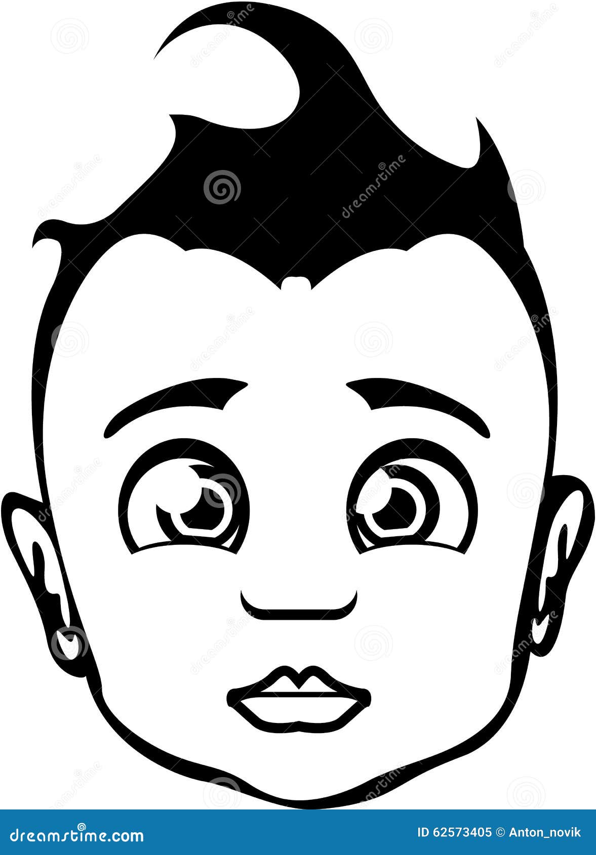 Baby Face Vector stock vector. Illustration of male, face - 62573405