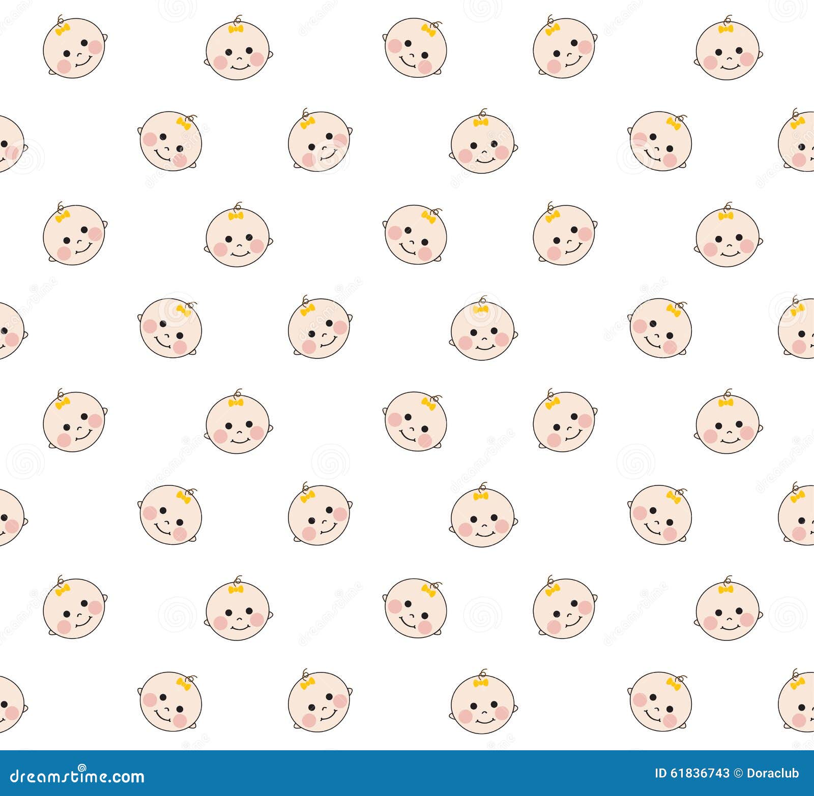 Set Of Baby Faces Emoji With Different Mood. Kawaii Cute Kids Emoticons ...