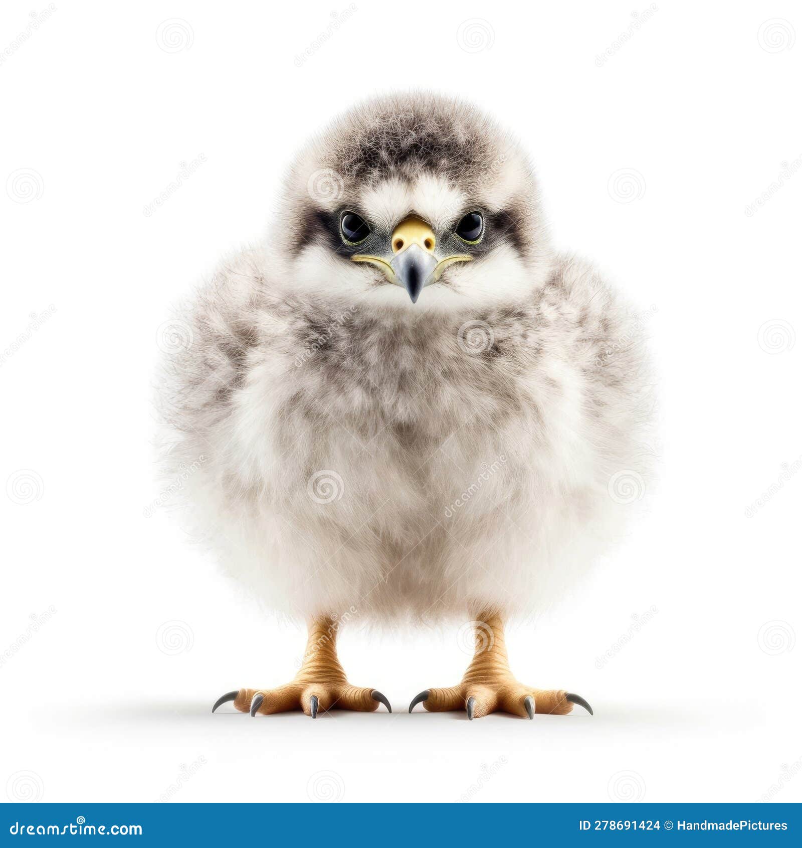 Baby Falcon Isolated on White (generative AI Stock Illustration ...