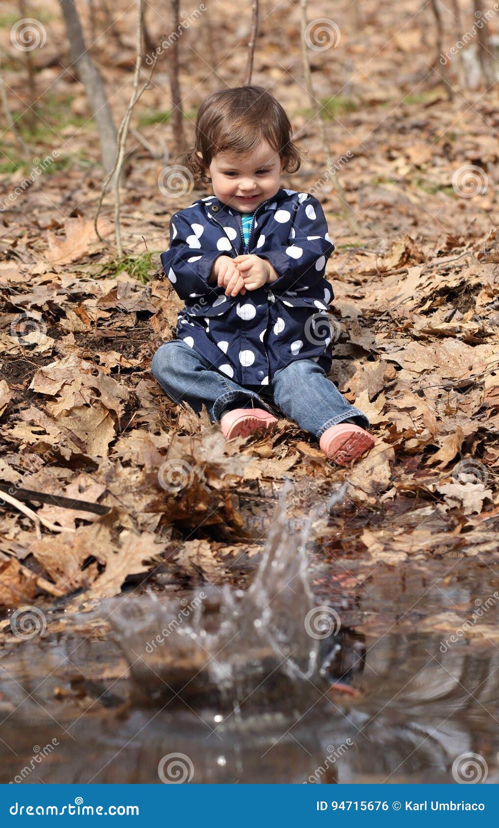 Baby during fall stock photo. Image of splash, fall, beauty - 94715676