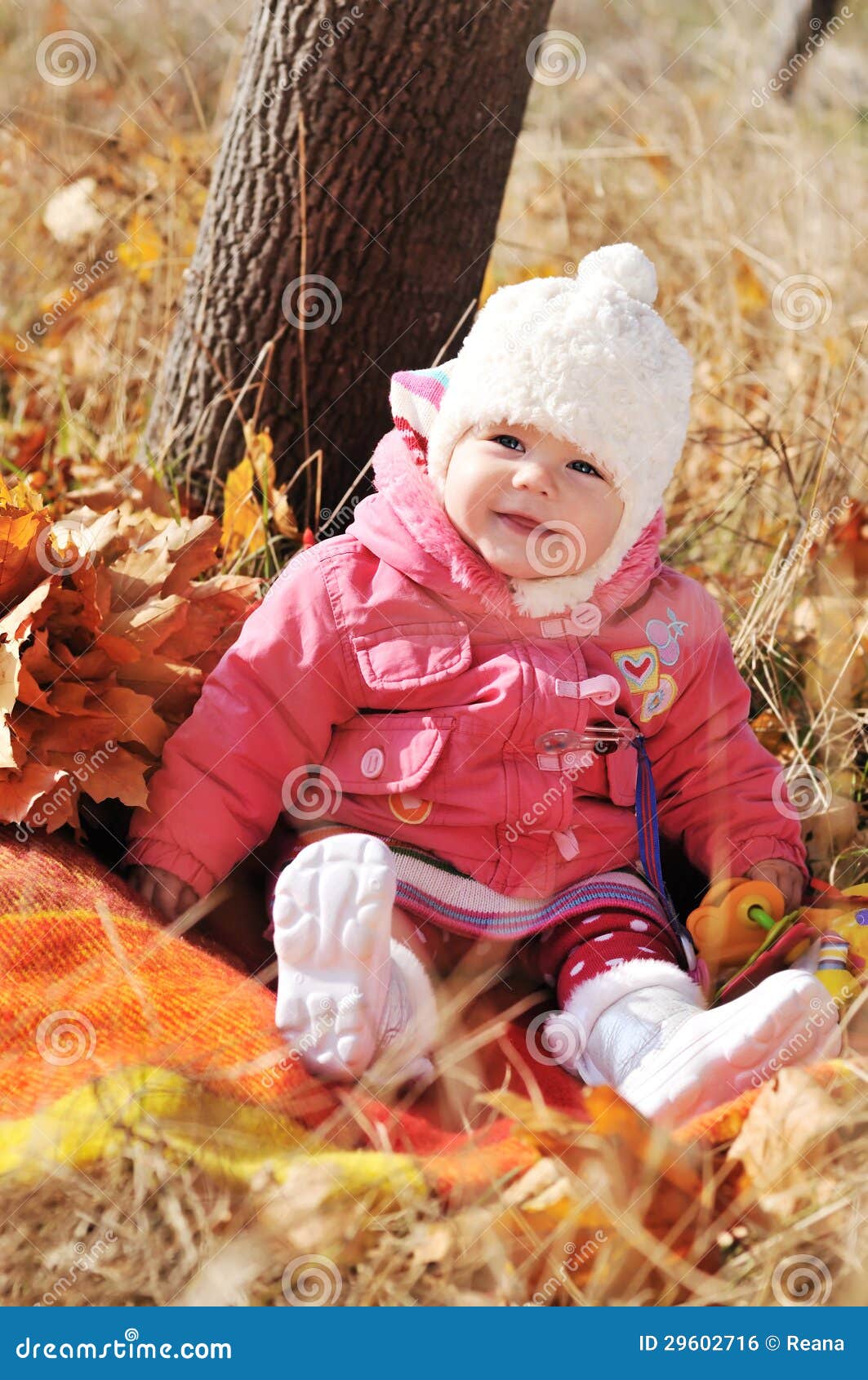 Baby in fall time stock photo. Image of little, cheerful - 29602716