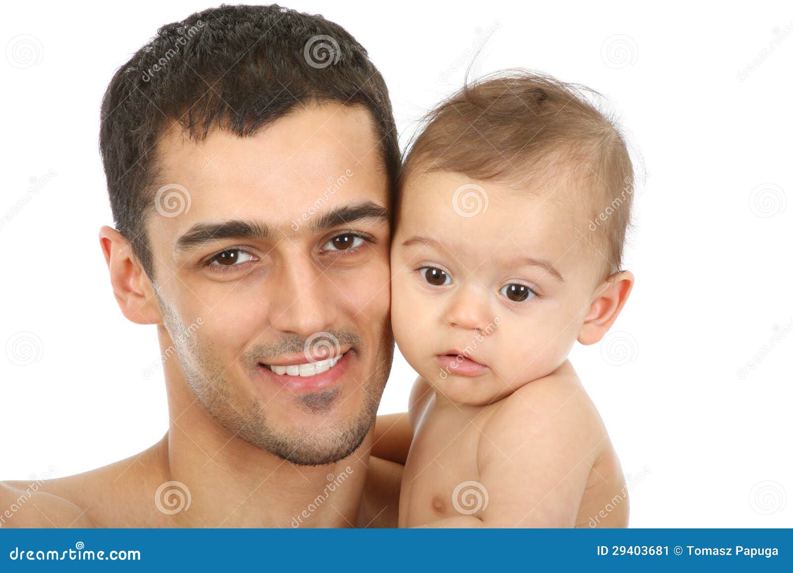Baby and Father stock image. Image of smile, isolated - 29403681