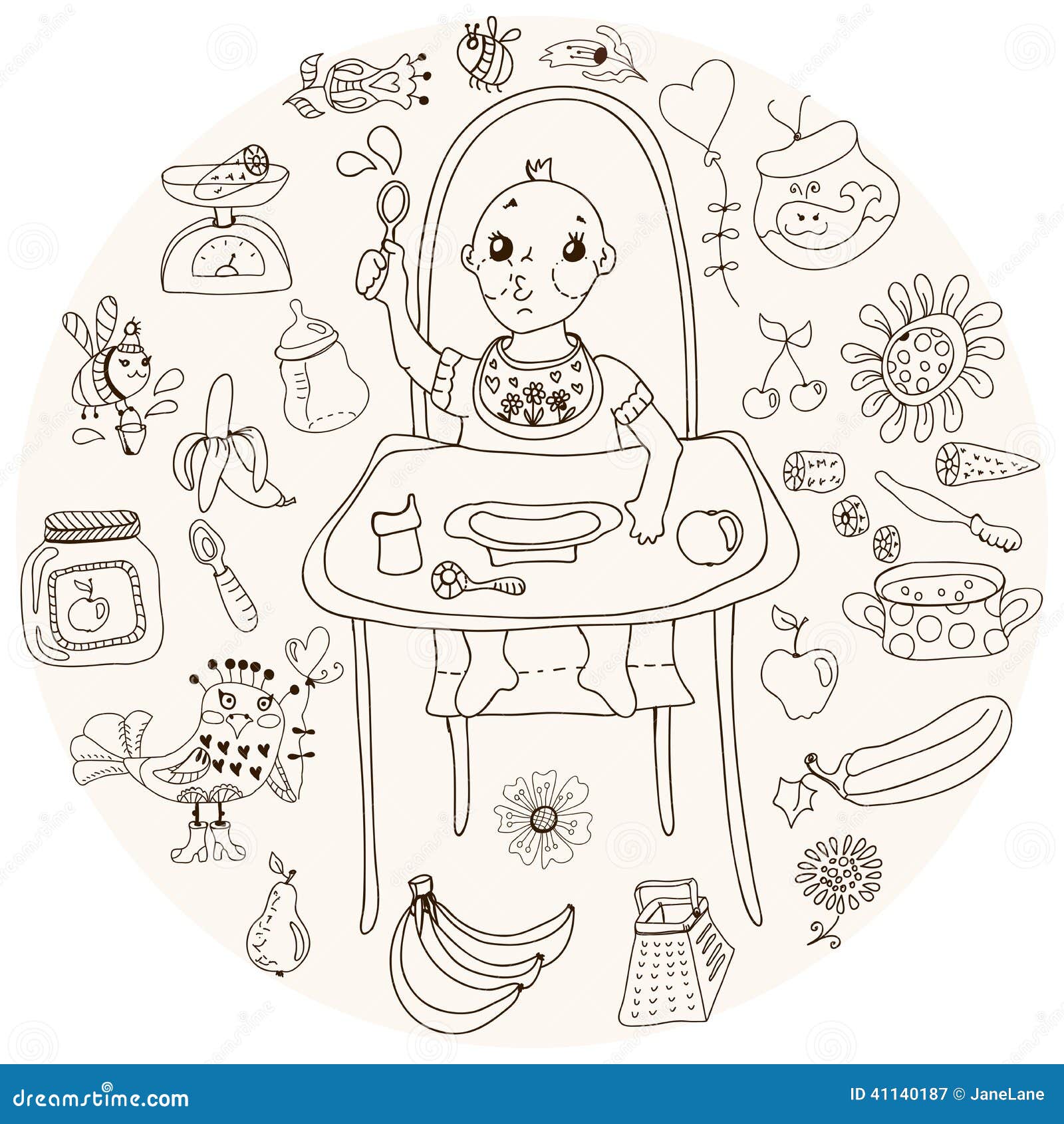 Baby Feeding Information Infographic Layout Poster Vector Illustration ...