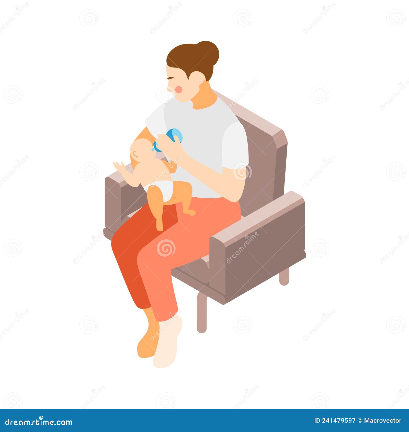 Baby Feeding Icon stock vector. Illustration of newborn - 241479597