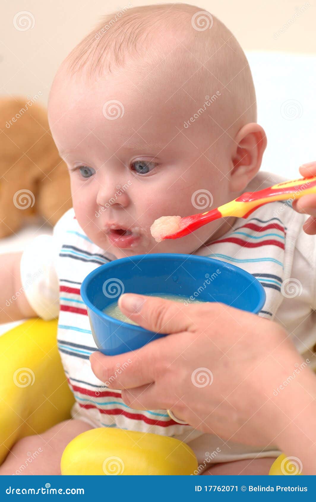 Baby Feeding on Sweet Potatoes Stock Image - Image of young, food: 17762071