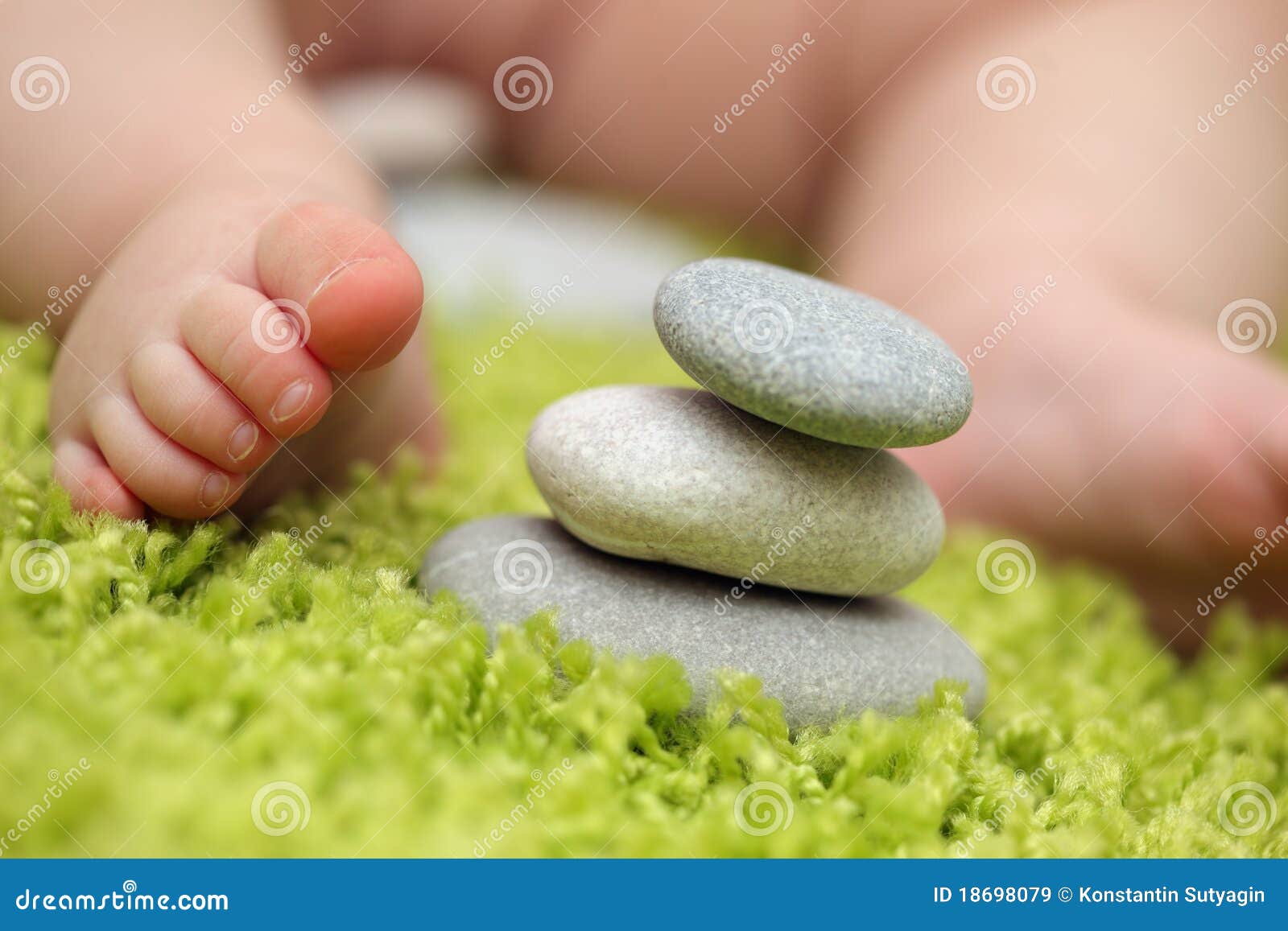 Baby Feet Next To Stack of Zen Stones Stock Image - Image of toes ...