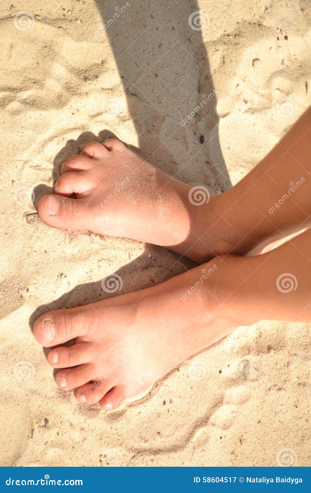 Children`s Bare Feet. Child`s Bare Feet On The Cement Floor Stock Image ...