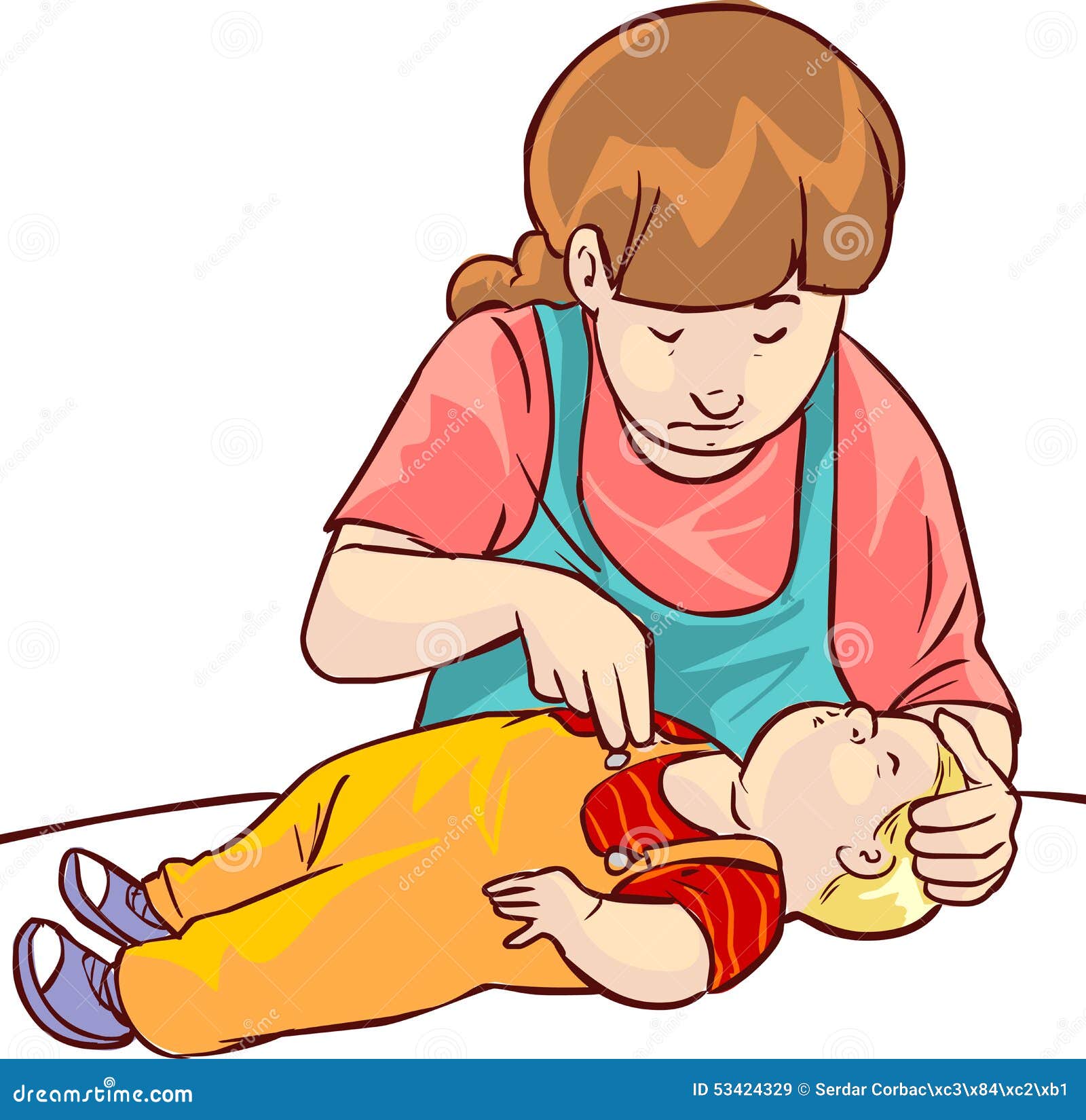Baby first aid stock vector. Illustration of graphic - 53424329