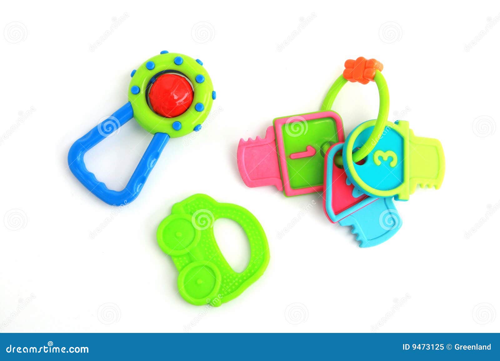 Baby first rattle stock image. Image of small, plastic - 9473125