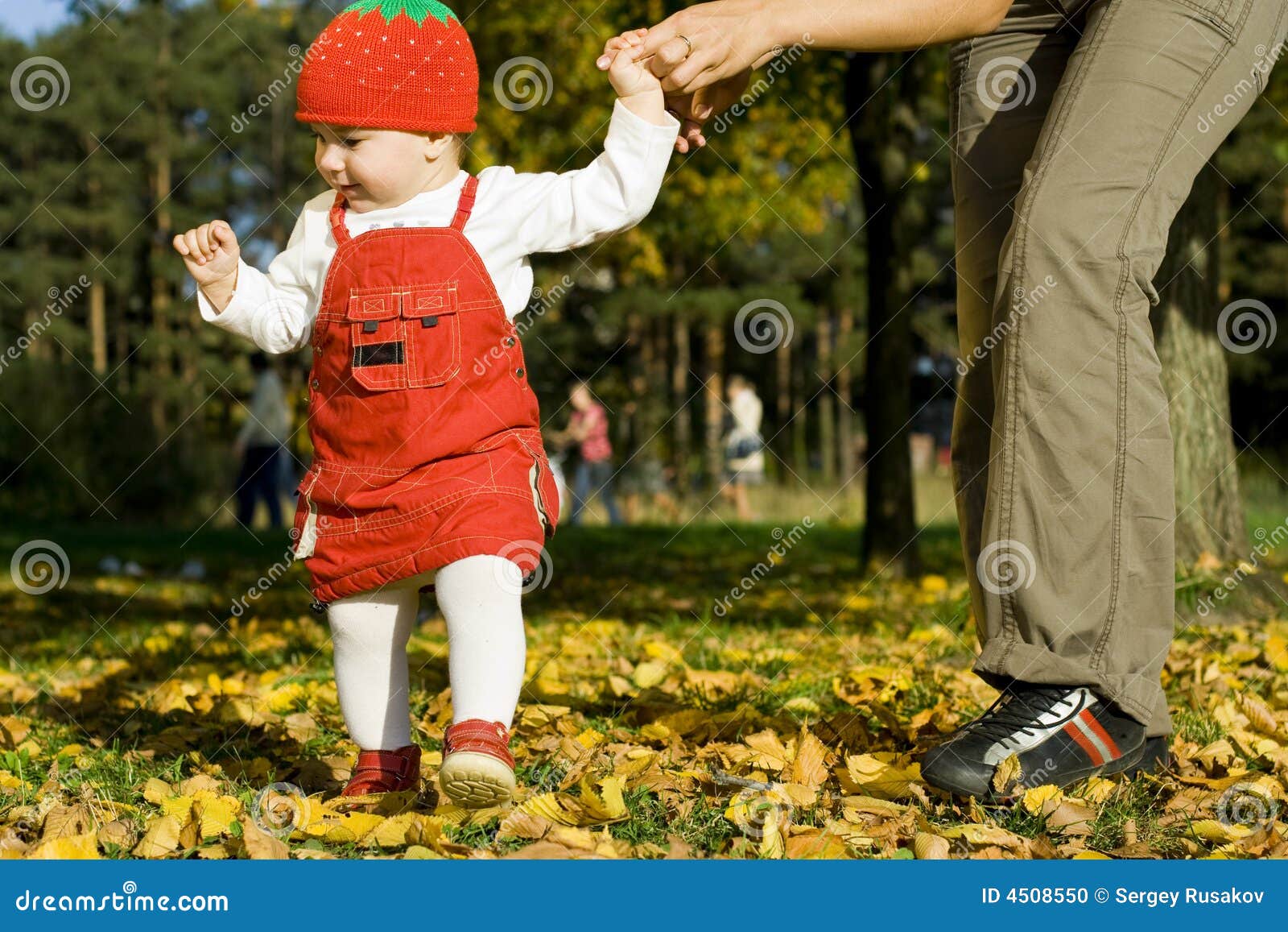 Baby first steps stock photo. Image of face, caucasian - 4508550