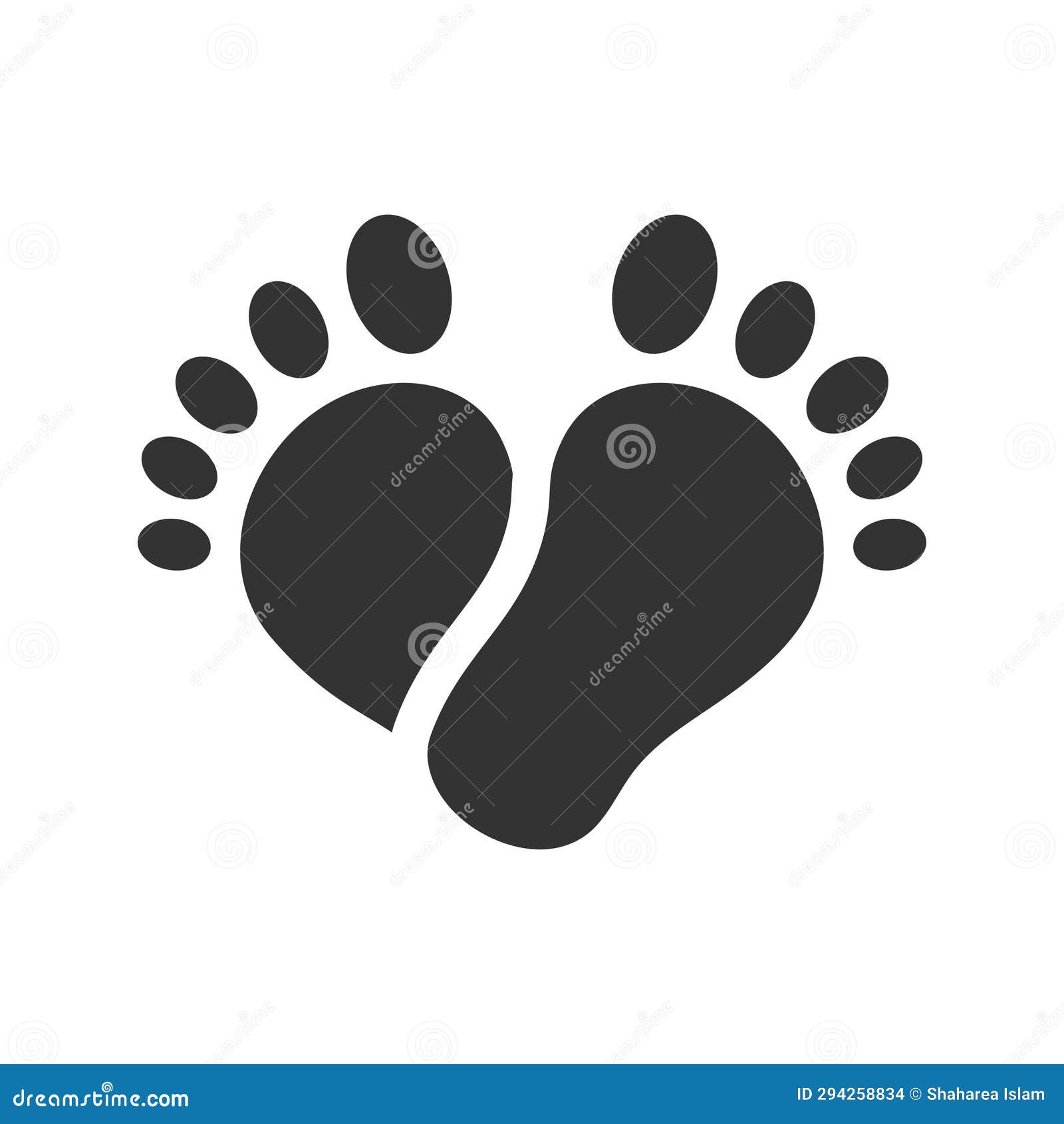 Baby first steps Icon stock vector. Illustration of born - 294258834