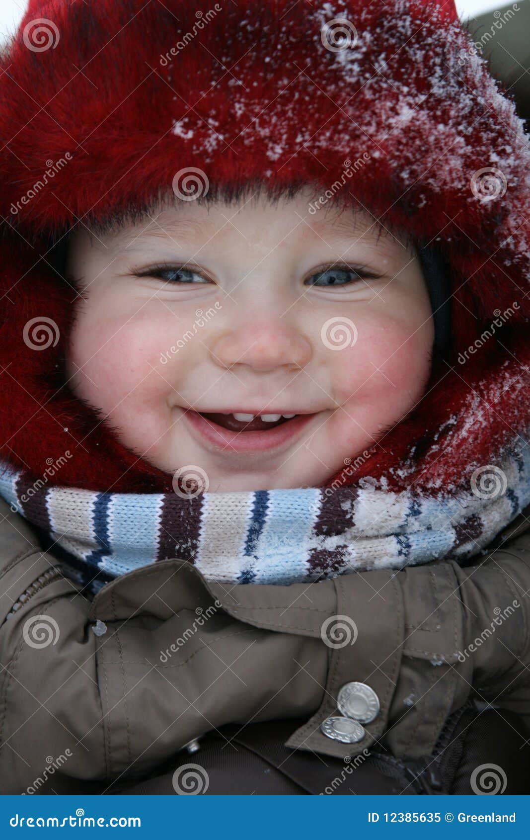 Baby first winter stock image. Image of shawl, season - 12385635