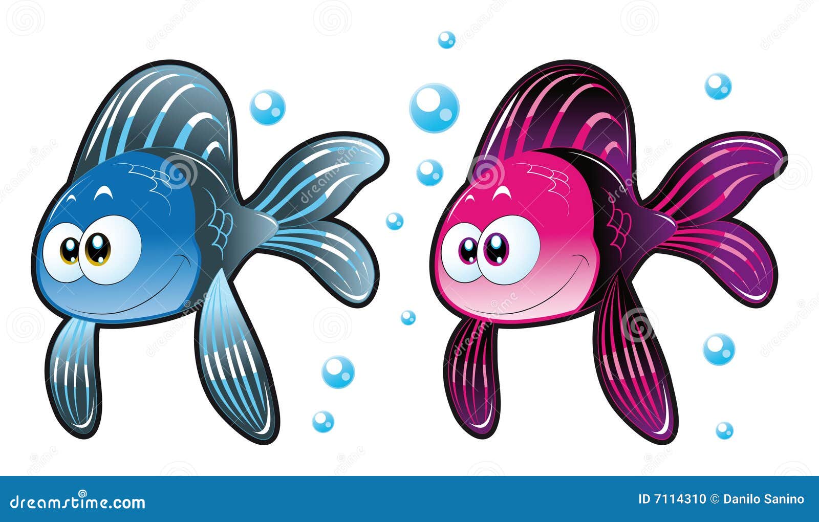 Baby Fish stock vector. Illustration of tenderly, pink - 7114310