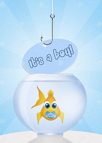 Baby fish with pacifier stock illustration. Illustration of bowl - 54257241