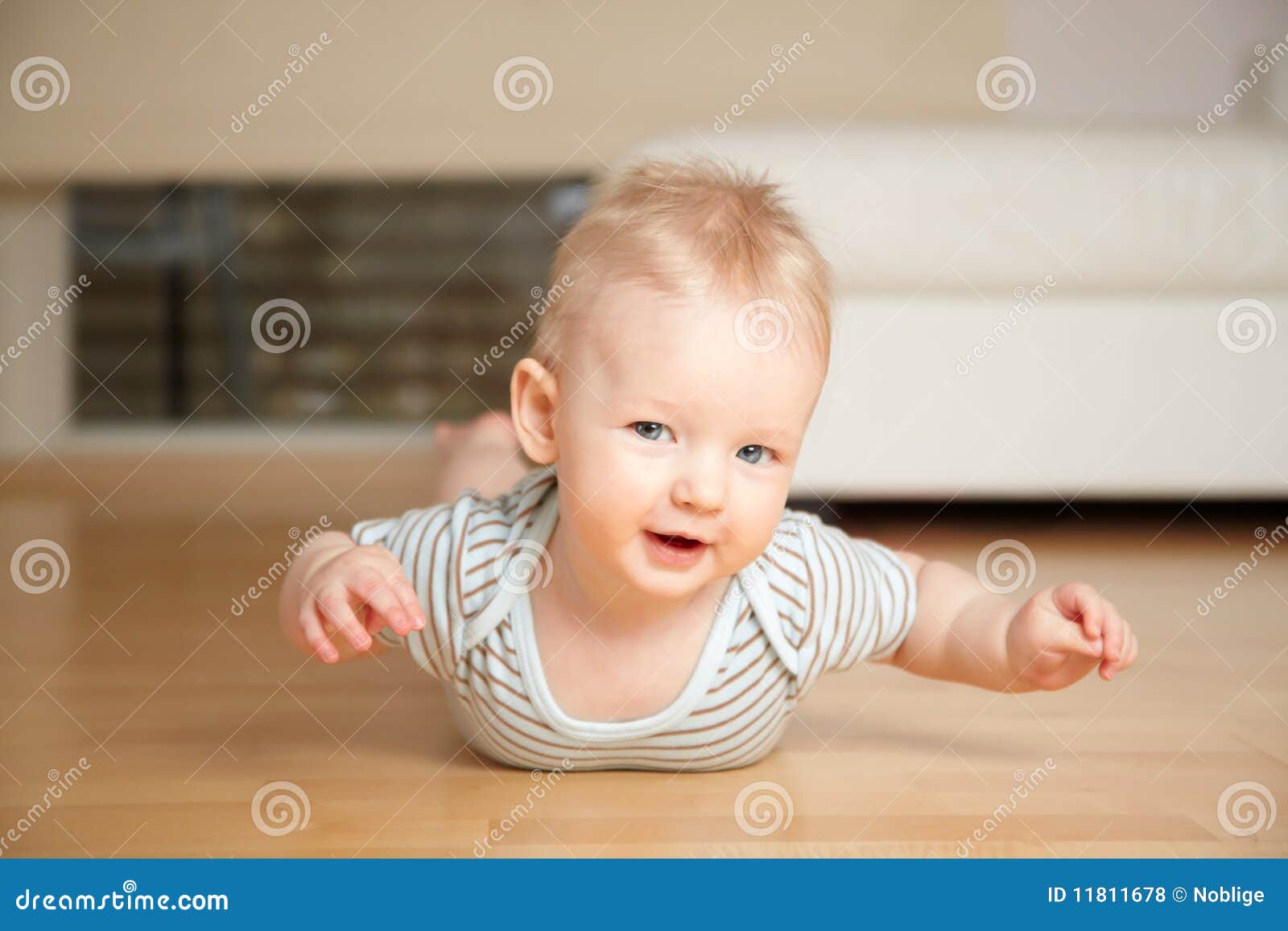 Baby on a floor stock photo. Image of innocent, curious - 11811678